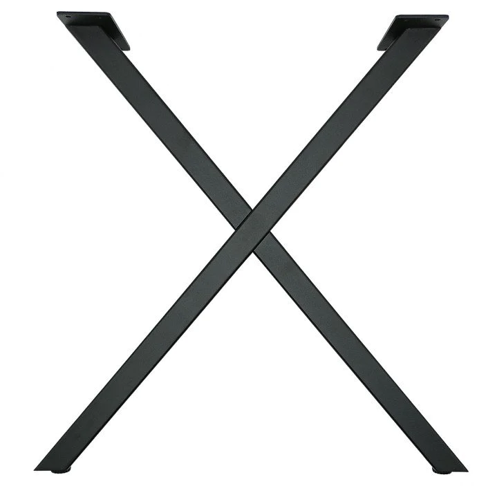 IVENTO Metal table leg – black, 710 mm, suitable for countertops