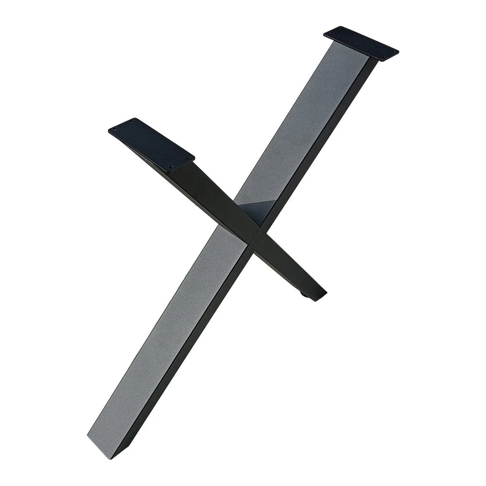 IVENTO Metal table leg – black, 710 mm, suitable for countertops