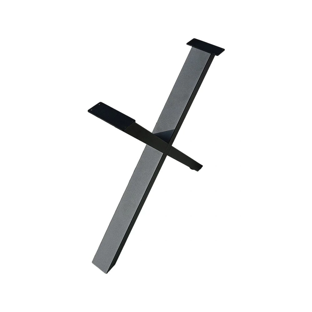 IVENTO Metal table leg – black, 710 mm, suitable for countertops