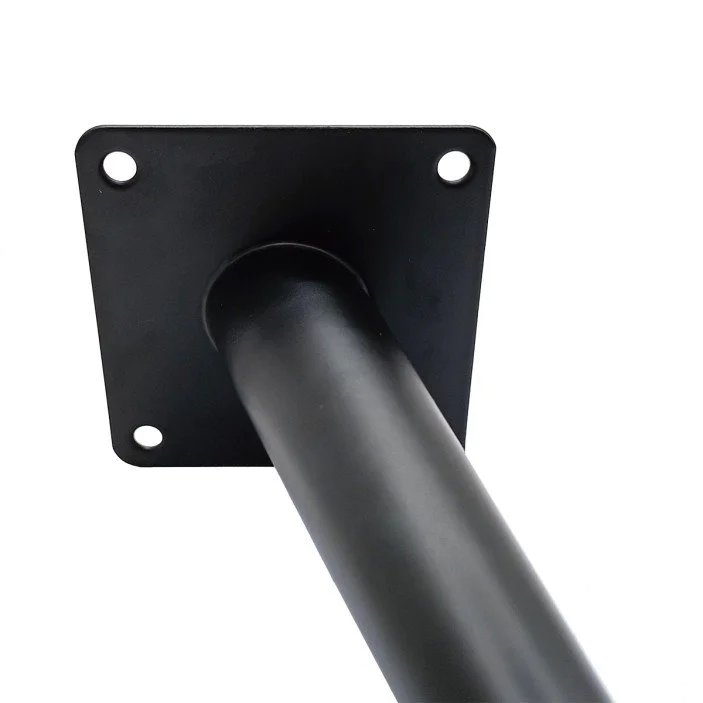 VENTO Black metal leg with slope 150 mm 10L.113.15.16 - 10. Furni