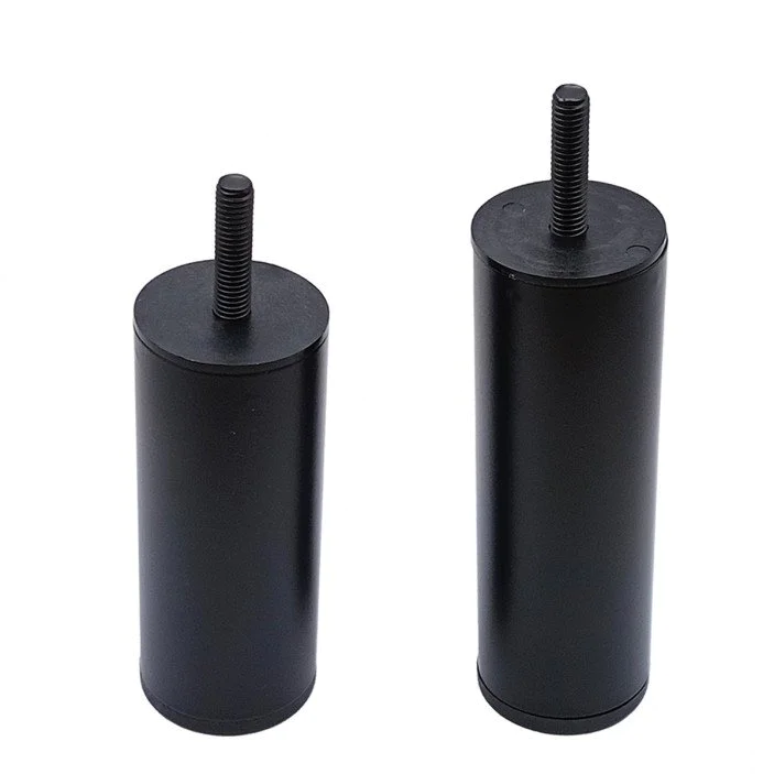 IVENTO Cylindrical metal furniture leg Ø40 mm, M8*L30 – black ma