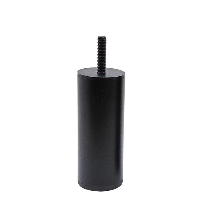 IVENTO Cylindrical metal furniture leg Ø40 mm, M8*L30 – black ma