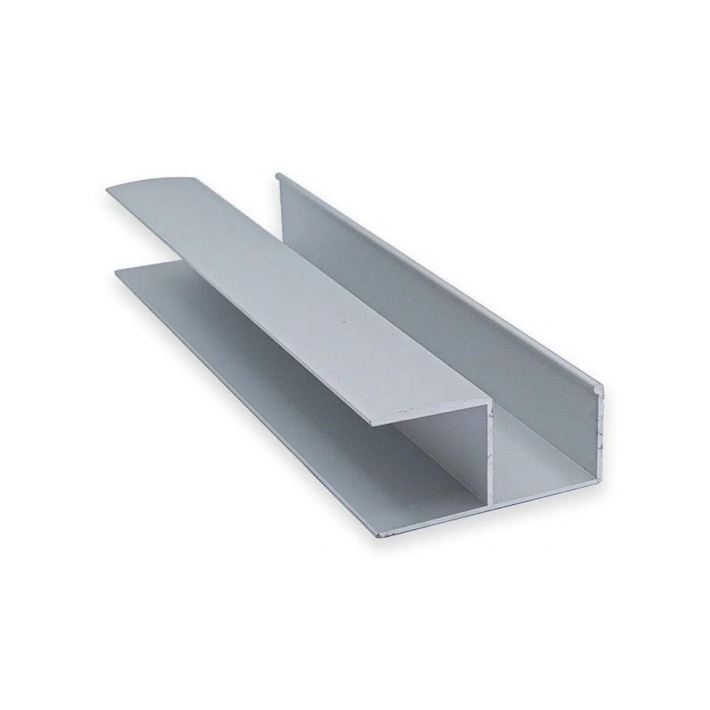 Wardrobe edge handle U-shaped profile, for 18mm panel, matt chrom