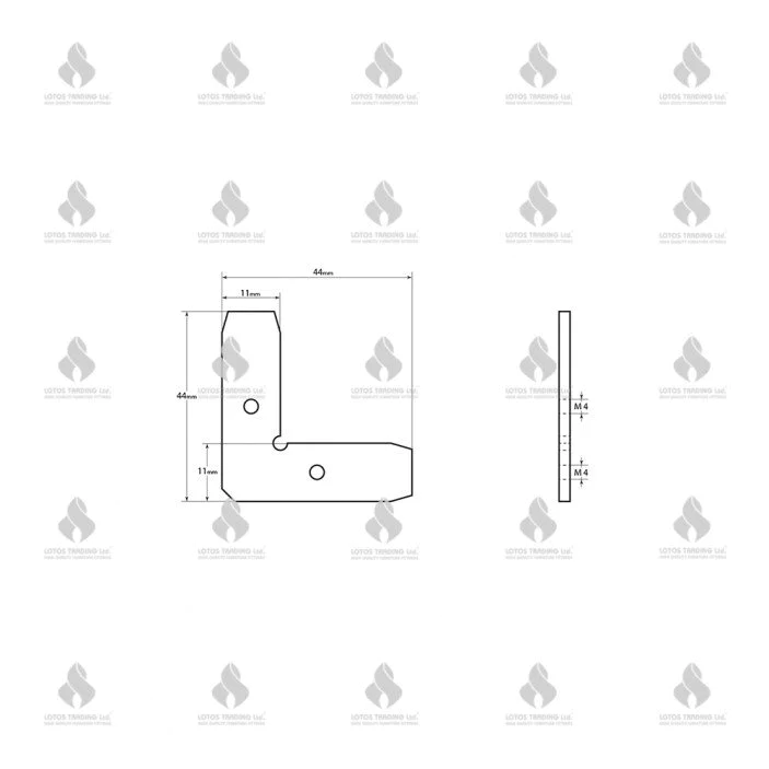 Profile corner fitting for MK - 1 26L.120.04 - Aluminium furnitu
