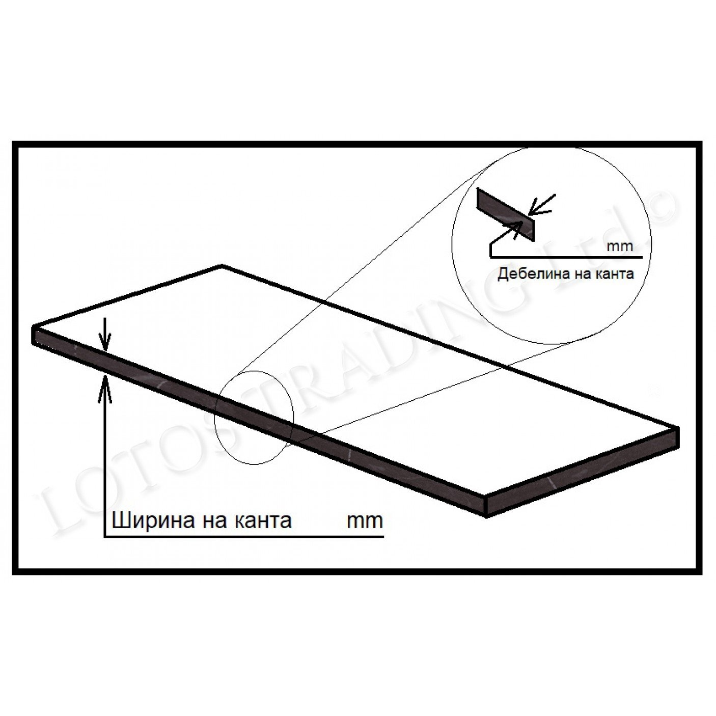 PVC edge banding - black marble 17.3839.20.04 - Edge banding Loto