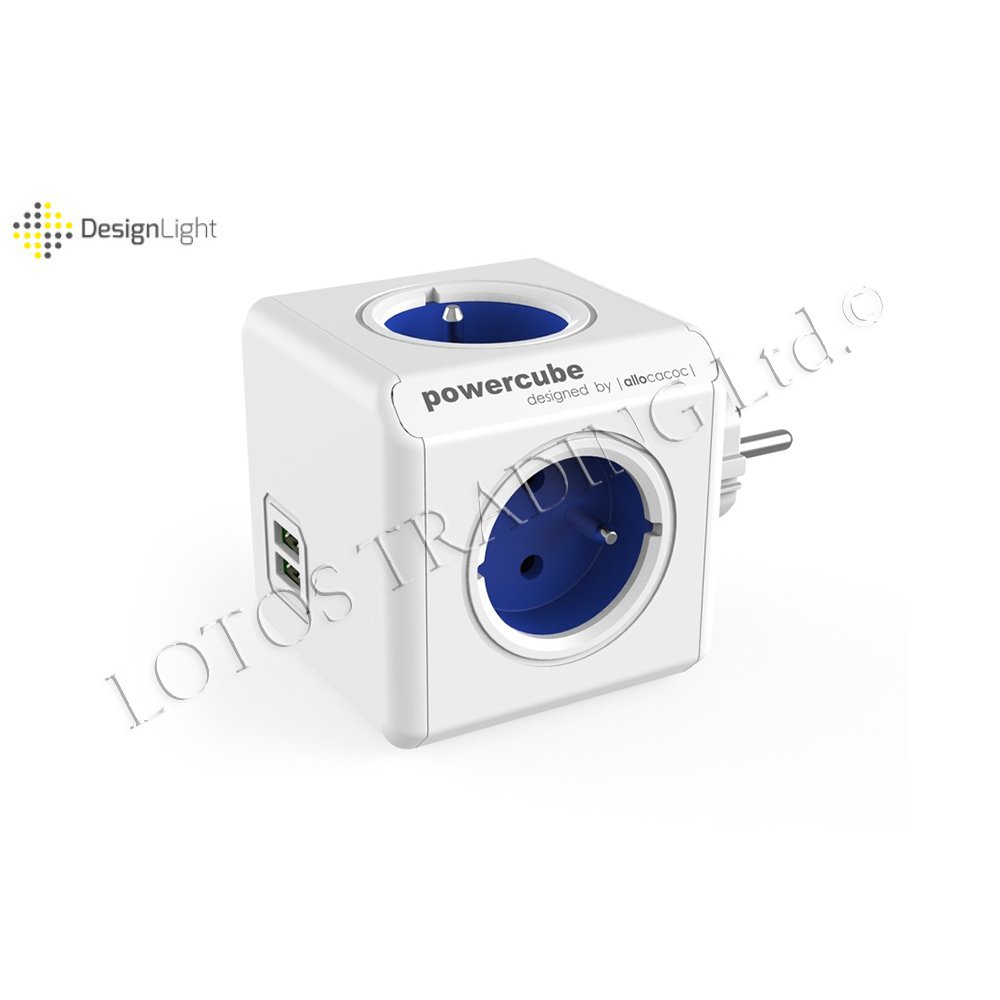 Power strip with 2 USB ports and 4 French type contacts 31L.057.0