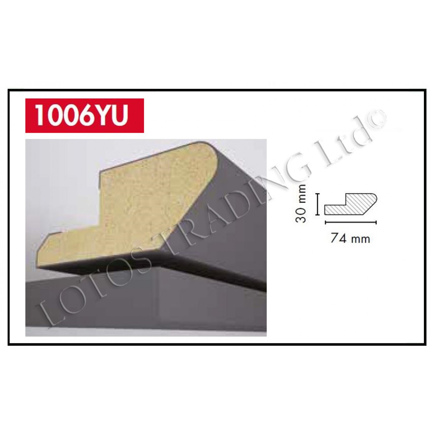 AGT MDF profile - 1006-YU 33L.1006-YU - PVC and MDF Mouldings Lot